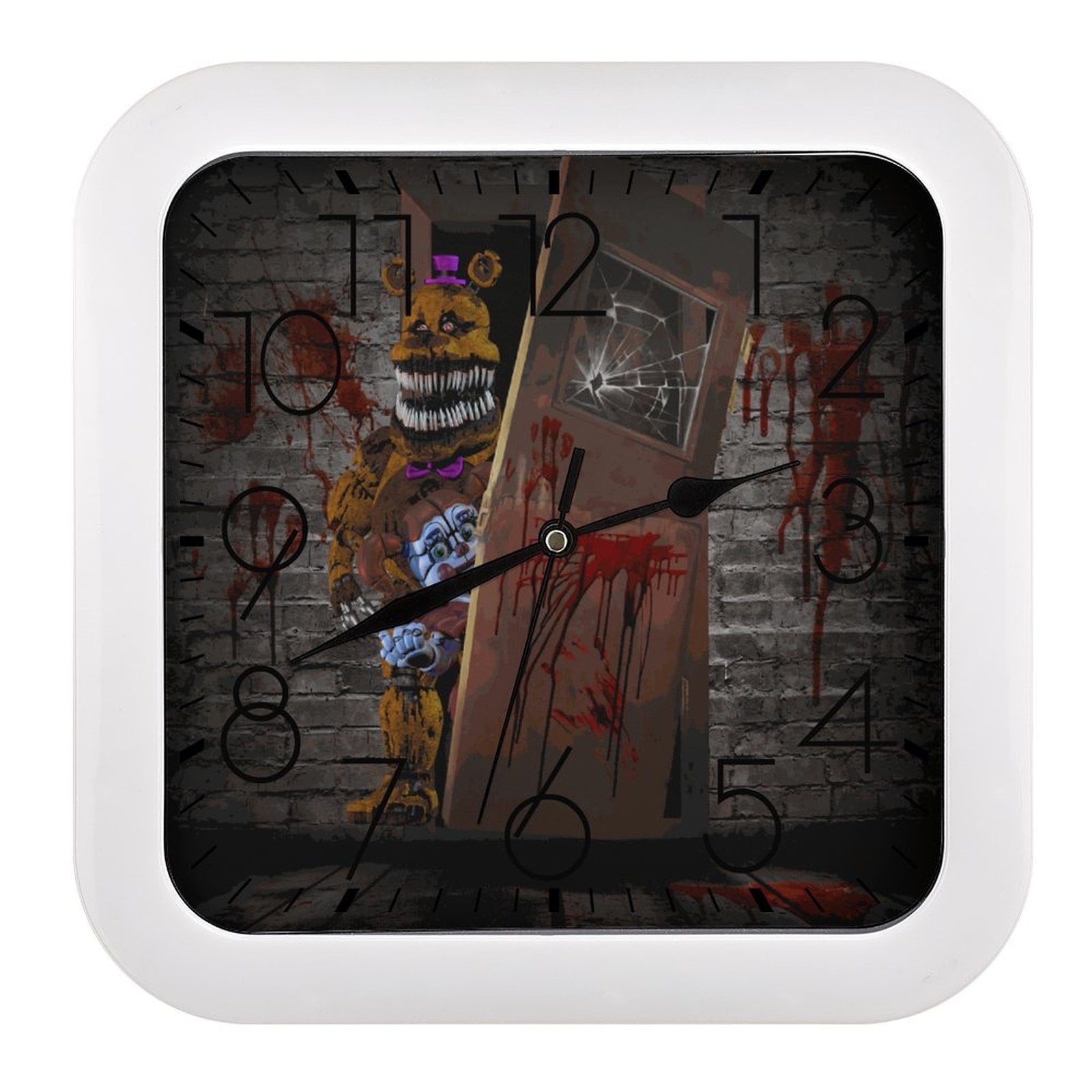 Five Nights at Freddy's Square wall clock battery operated decorative ...