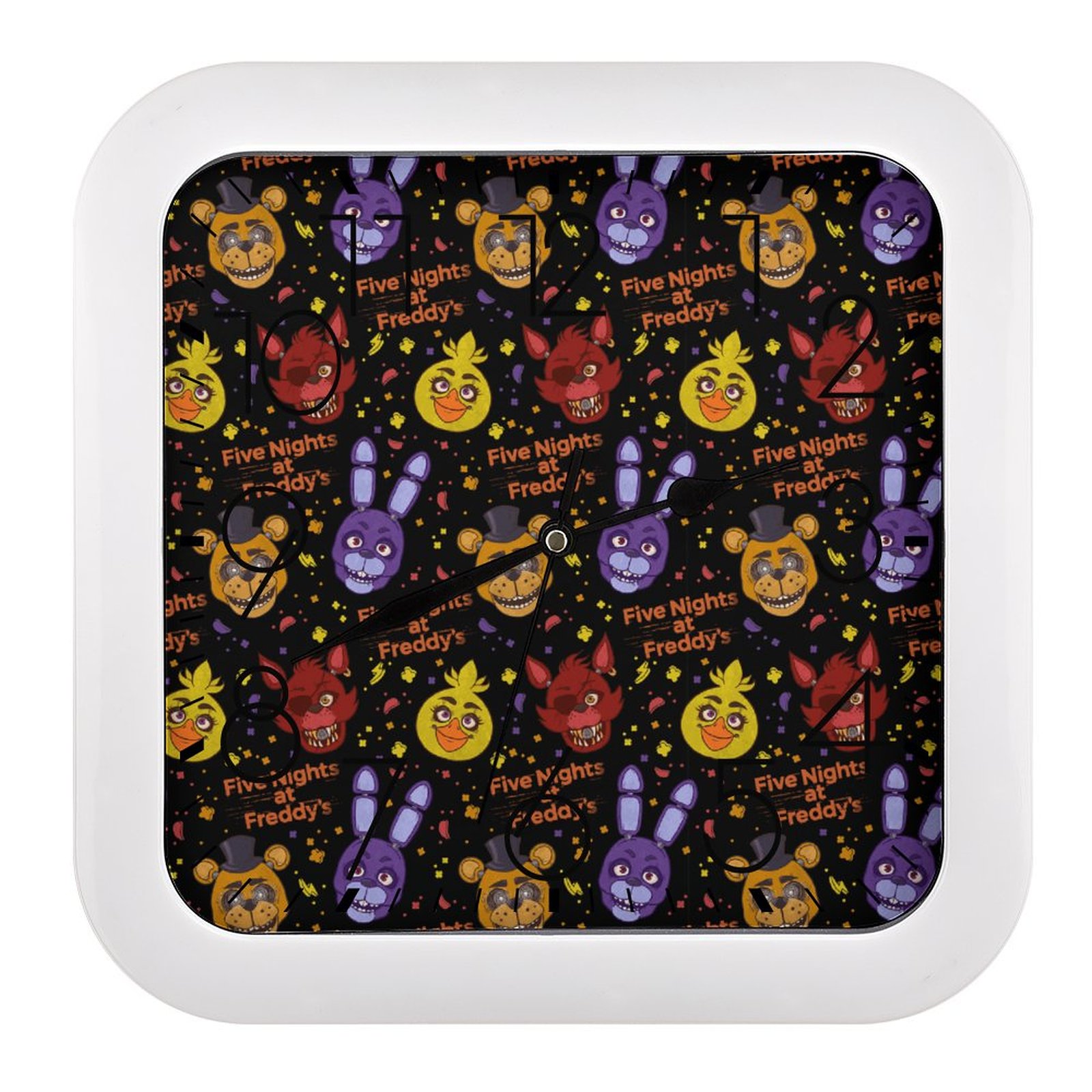 Five Nights at Freddy's Square wall clock battery operated decorative ...