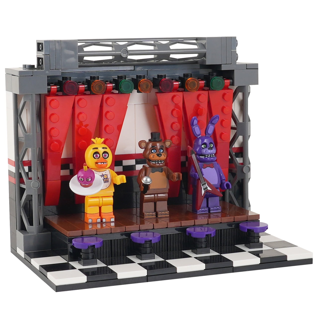 Five Nights at Freddy's Stage MOC Custom Building Set - Walmart.com