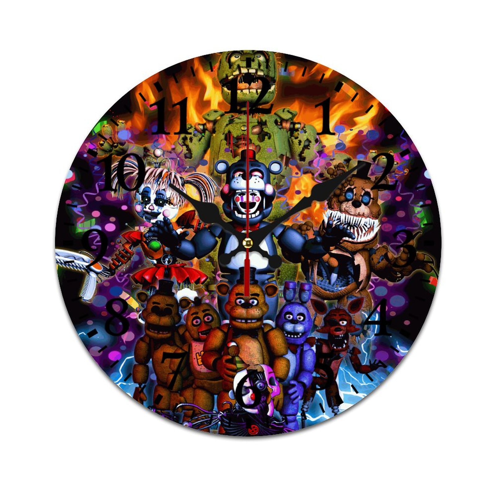 Five Nights at Freddy's wall clocks battery operated decorative 25cm/9 ...