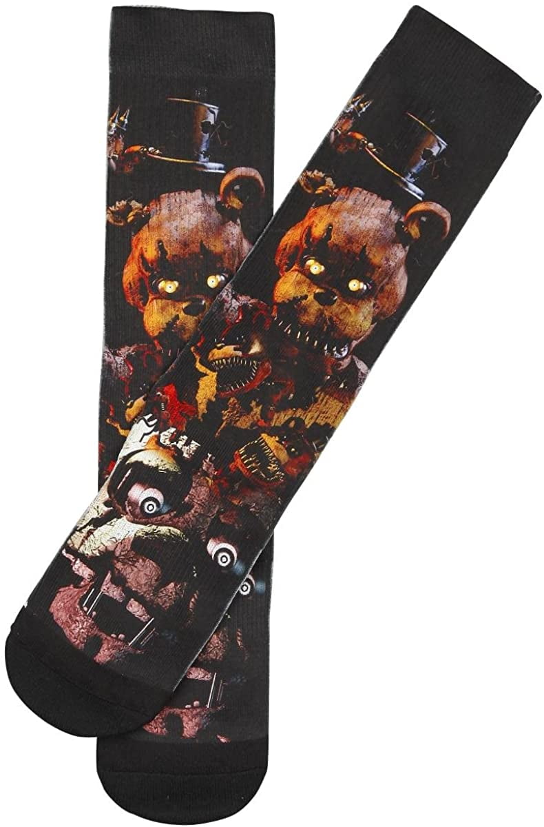 Five Nights of Freddy Sublimated Men s Crew Socks - Walmart.com