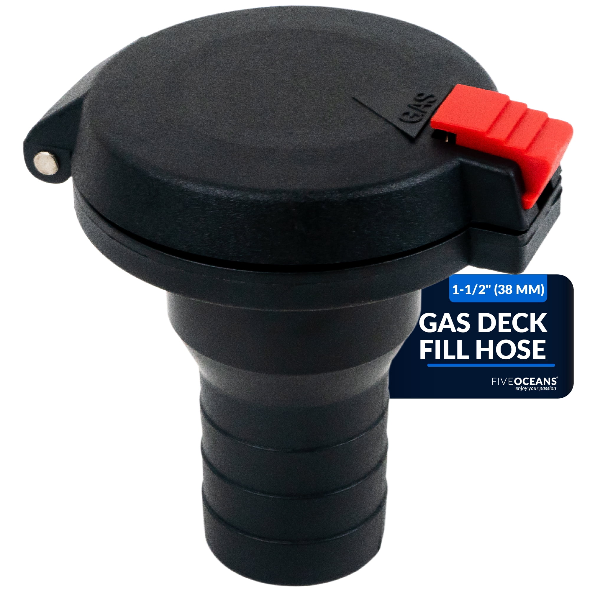 Five Oceans 1-1/2-Inch Boat Gas Deck Fill/Filler, Marine Fuel Deck ...