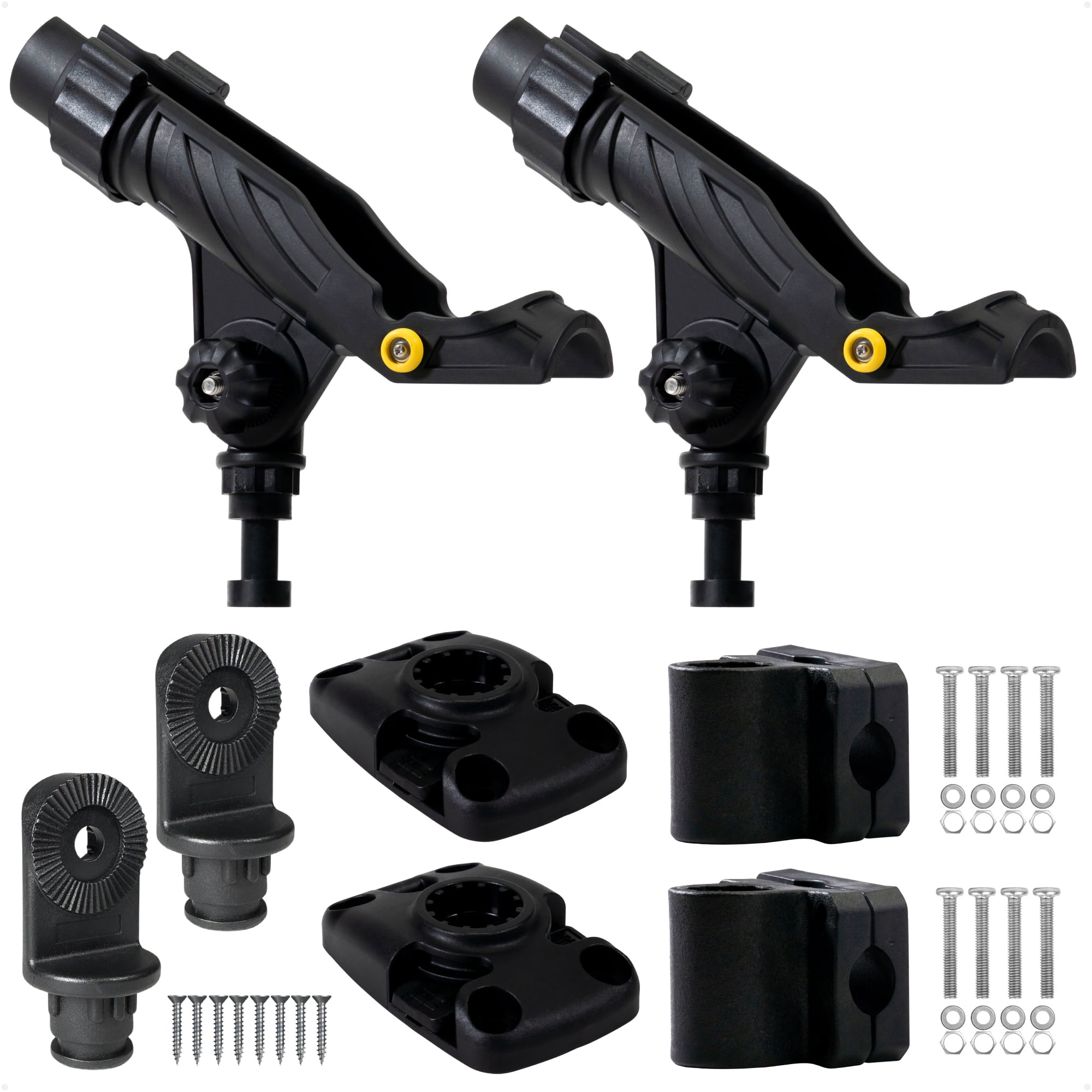 Five Oceans 2-Pack Fishing Rod Holder Set, Large, Black, High-Impact ...