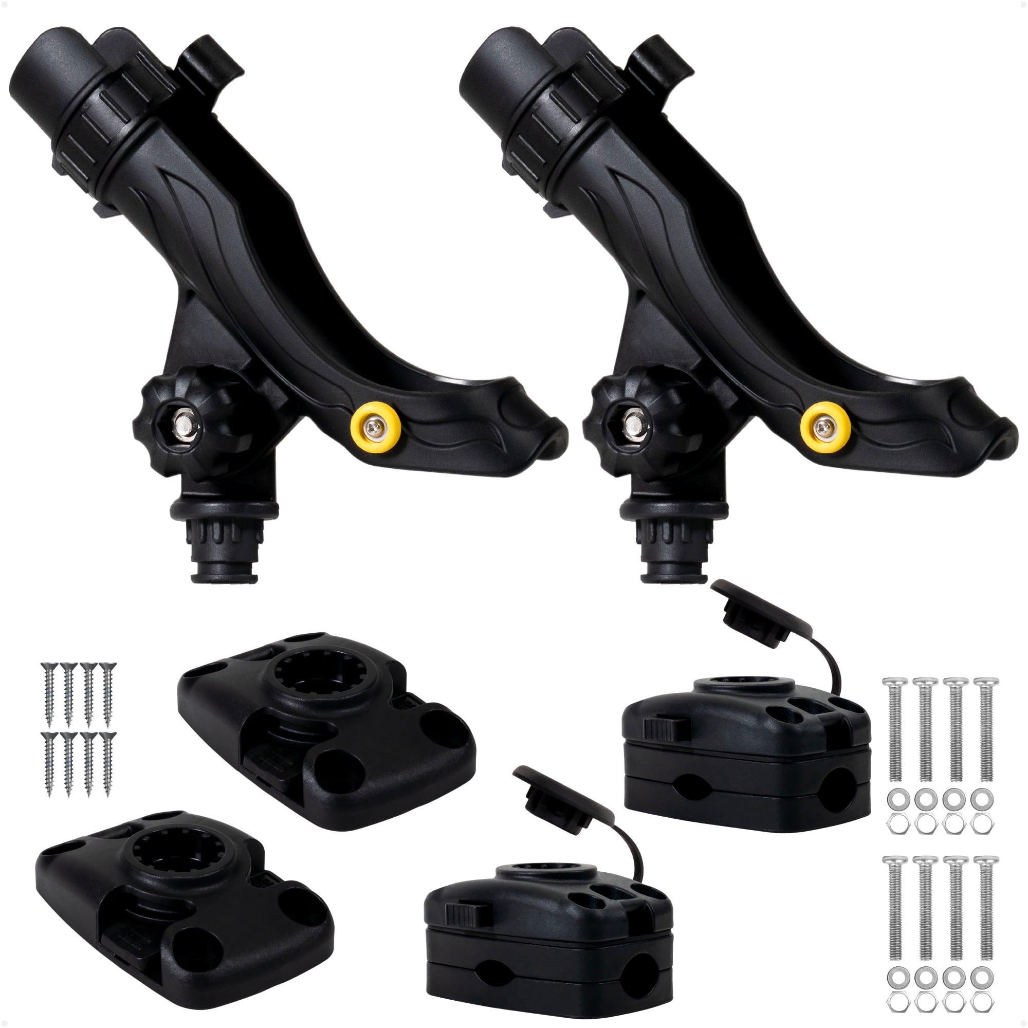 Five Oceans 2-Pack Fishing Rod Holder Set, Small, Black, High-Impact ...