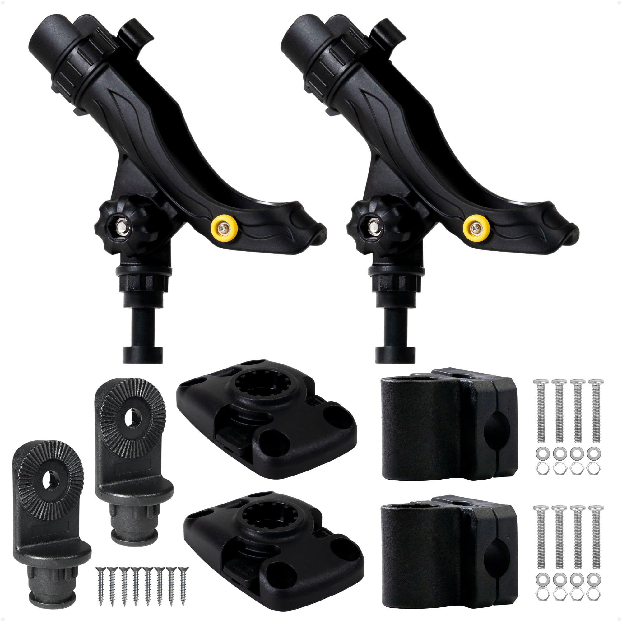 Five Oceans 2-Pack Fishing Rod Holder Set, Small, Black, High-Impact ...