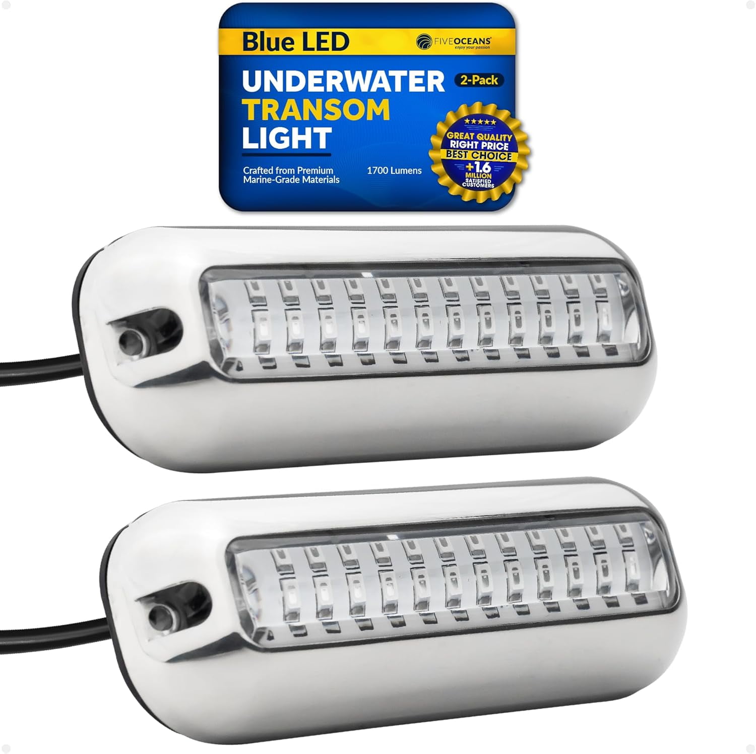 Five Oceans 2-Pack Underwater Boat Lights - Underwater Lights for Boat ...