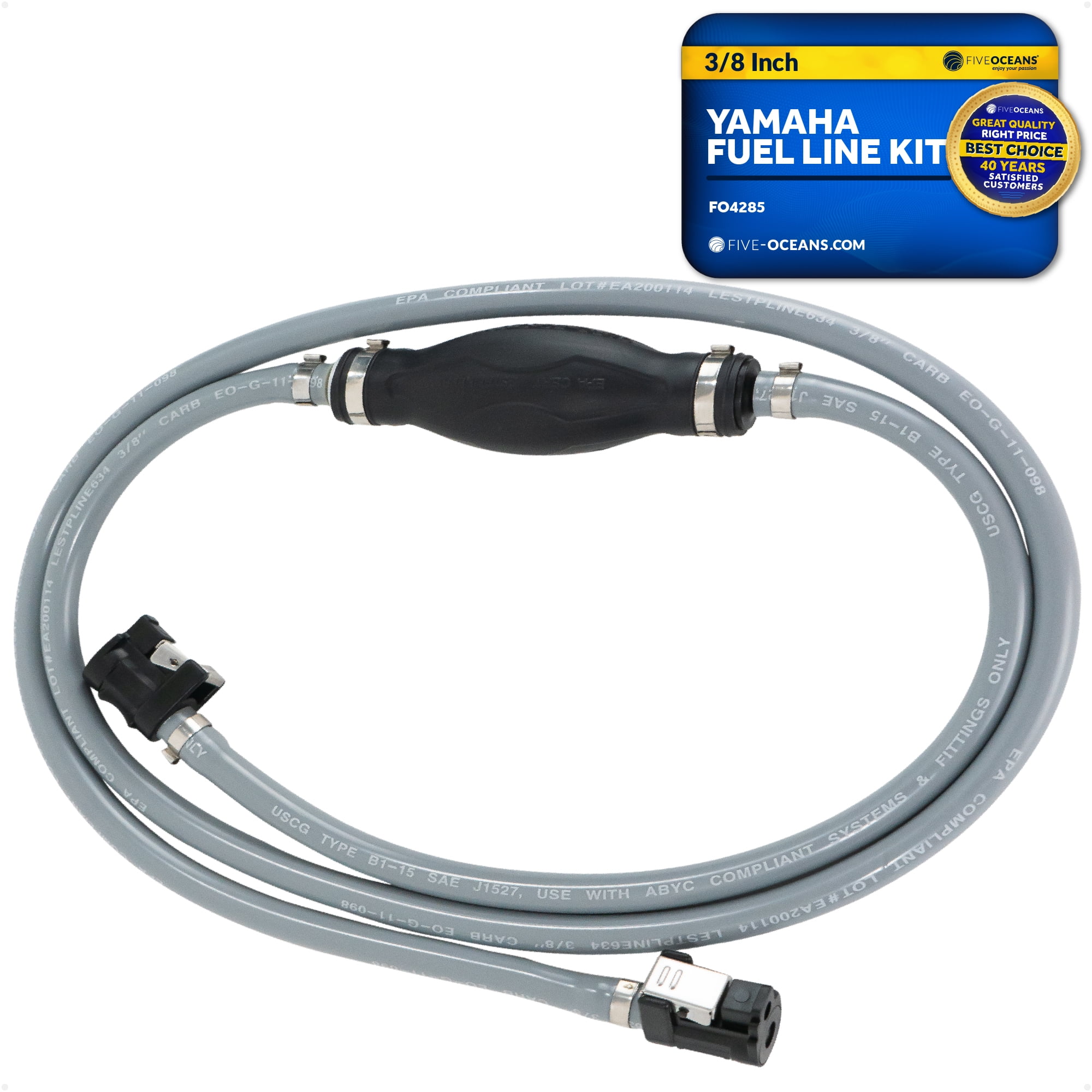 Five Oceans Marine Outboard Fuel Line for Yamaha/Mercury, 3/8-Inch, 6ft ...
