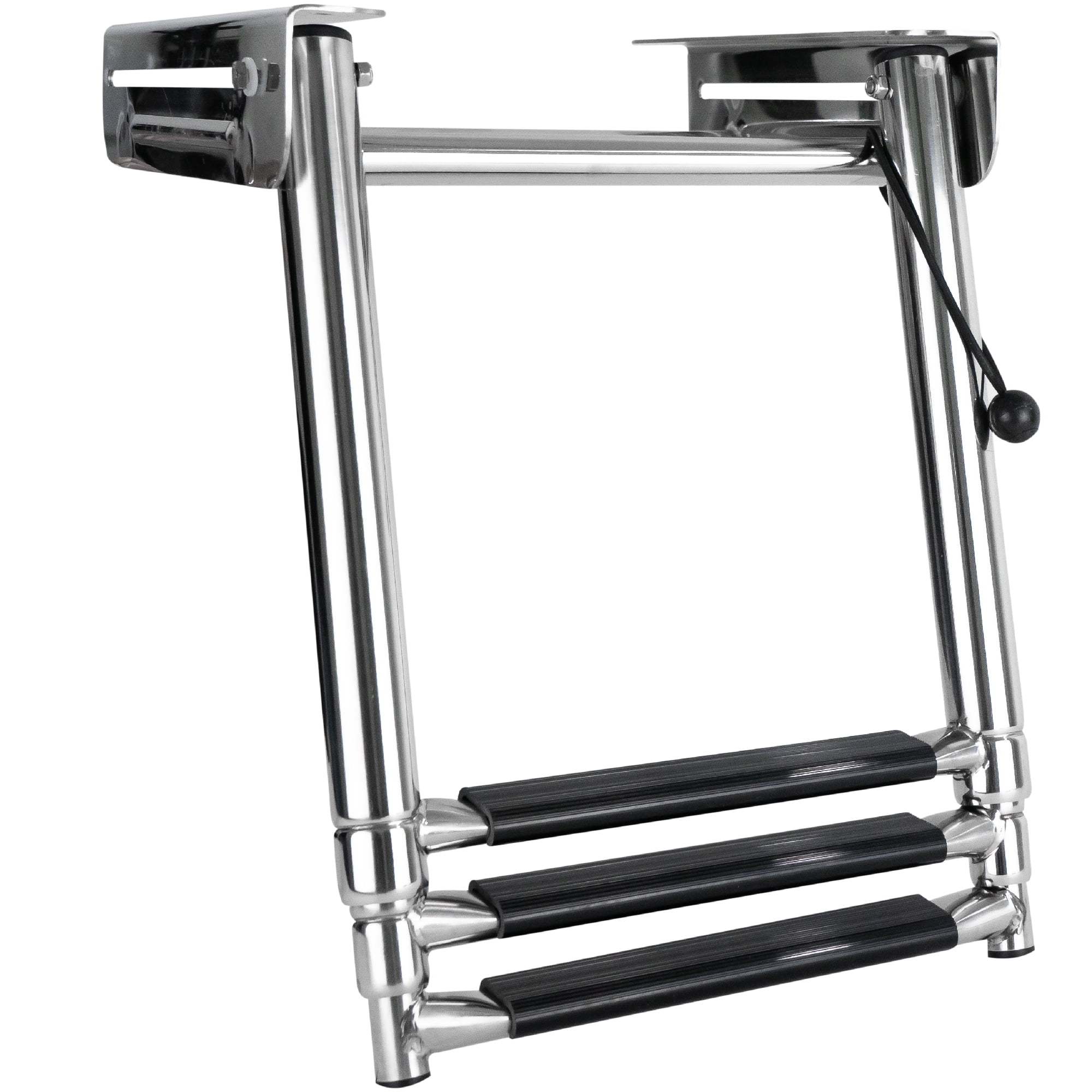 Five Oceans 3-Step Telescoping Boat Ladder, Slide Mount, UV-Stabilized ...