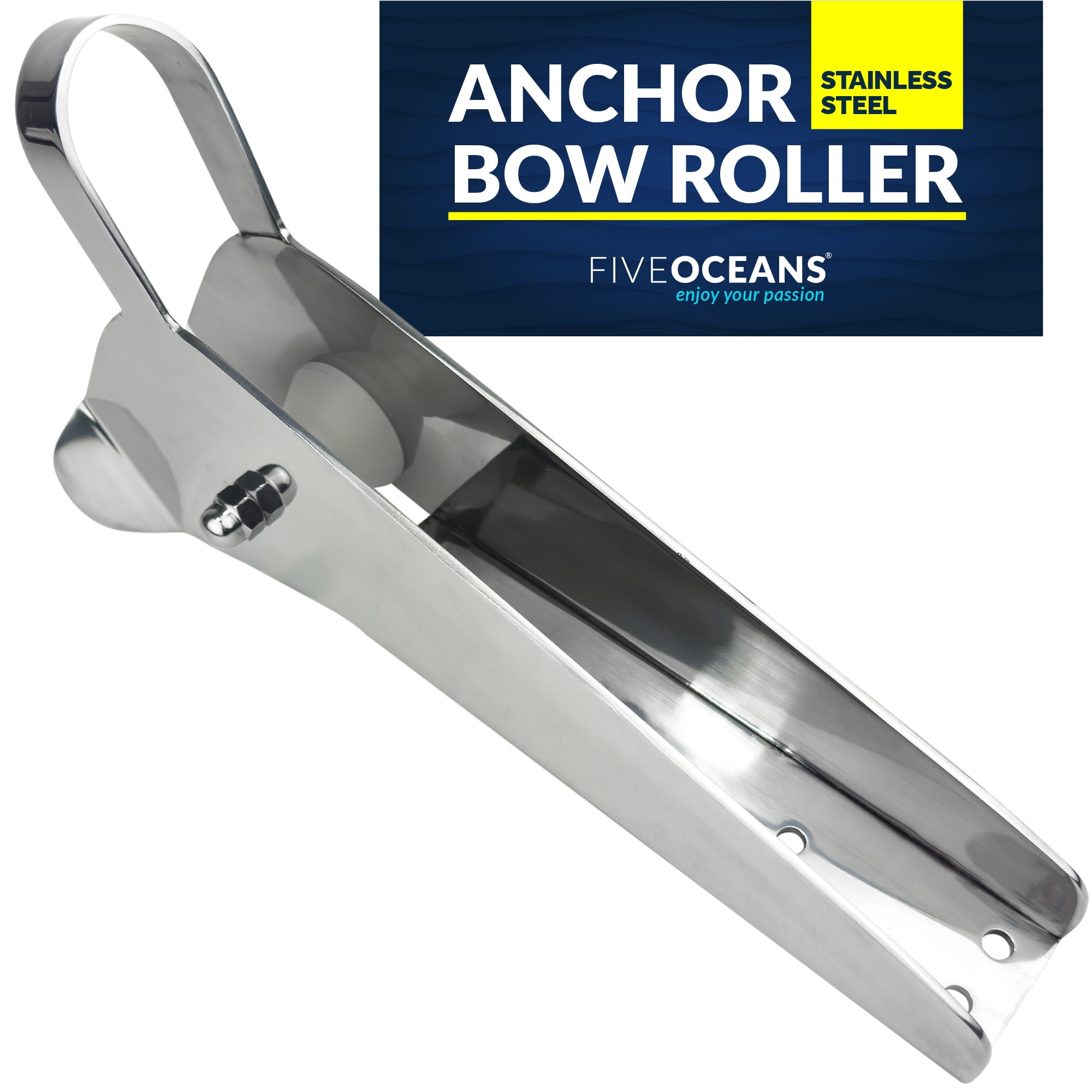 Five Oceans 316 Stainless Steel Fixed Anchor Bow Roller With Delrin ...