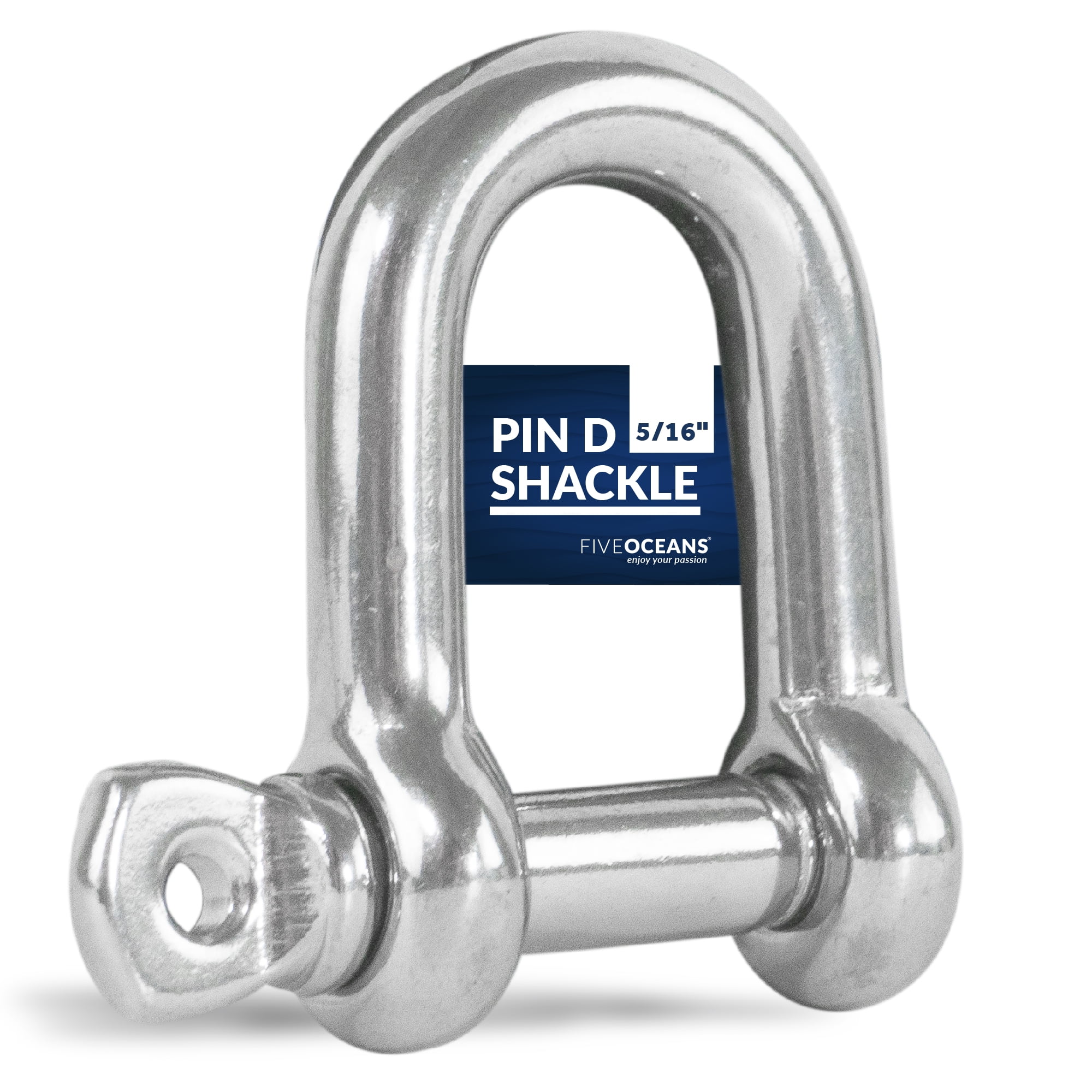 Five Oceans 5/16 Screw Pin D Shackles, Stainless Steel Anchor Shackle ...