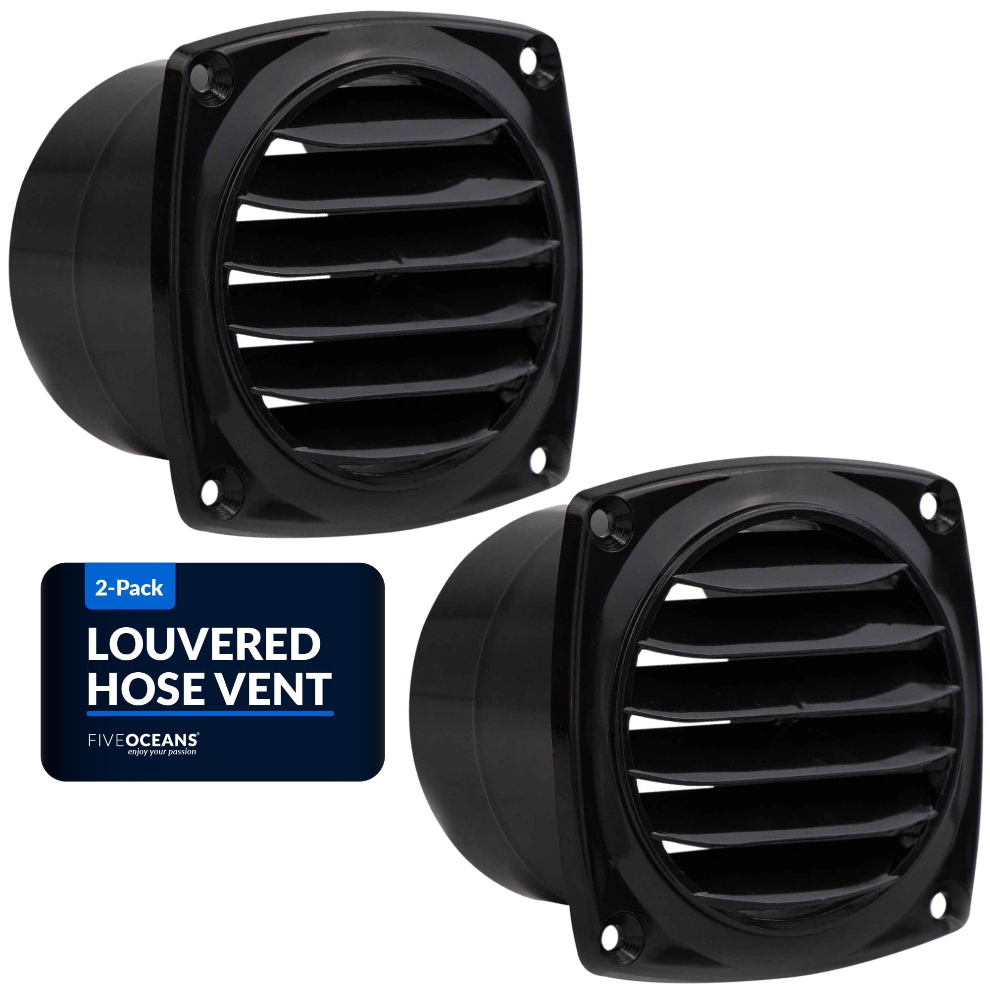 Five Oceans 6-Slotted Louvered Hose Vent, 3-inch Hose Diameter, 2 Pack ...