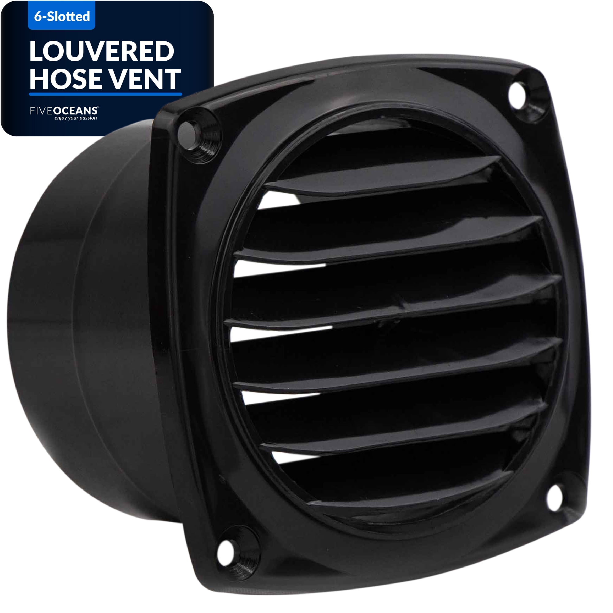 Five Oceans 6-Slotted Louvered Hose Vent, 3-inch Hose Diameter, Air ...