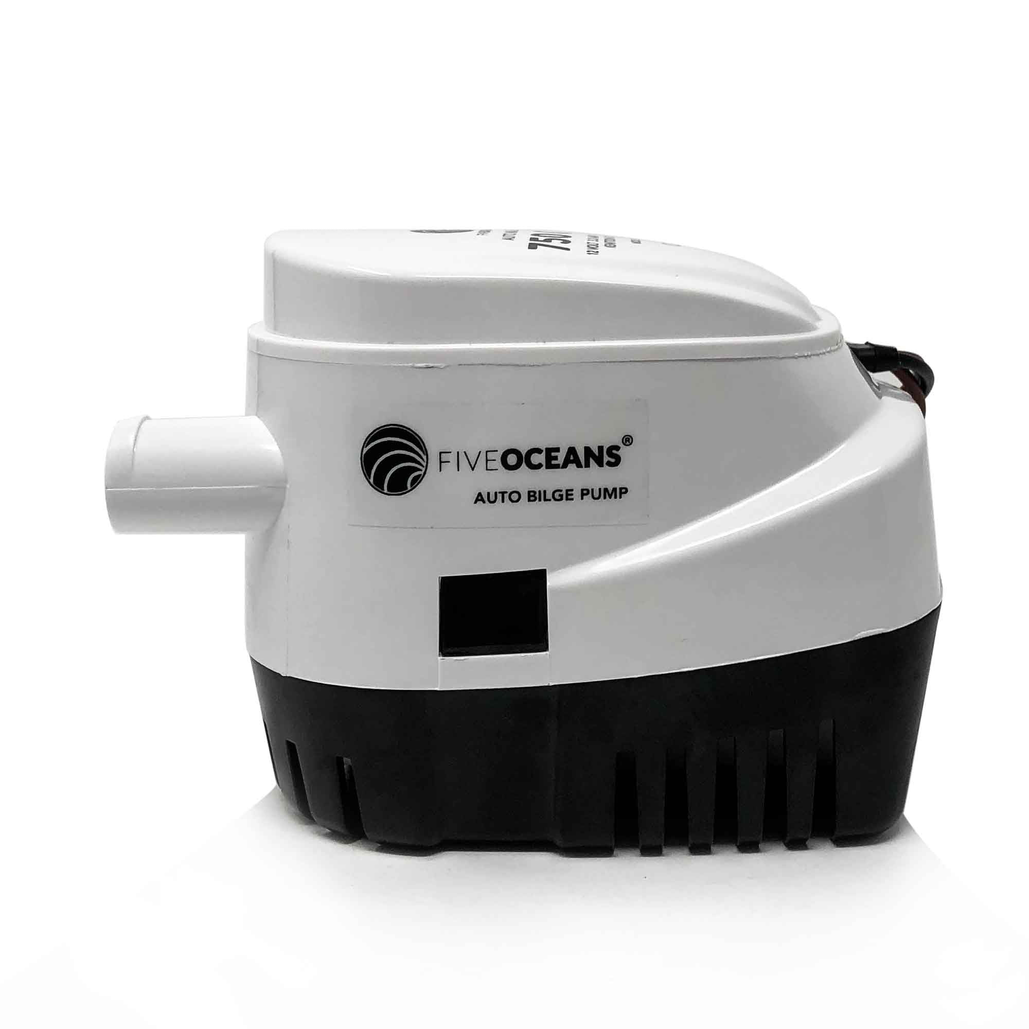 Five Oceans 750 GPH / 2839 LPH Automatic Bilge Pump, 12-Volts, 3/4-Inch ...