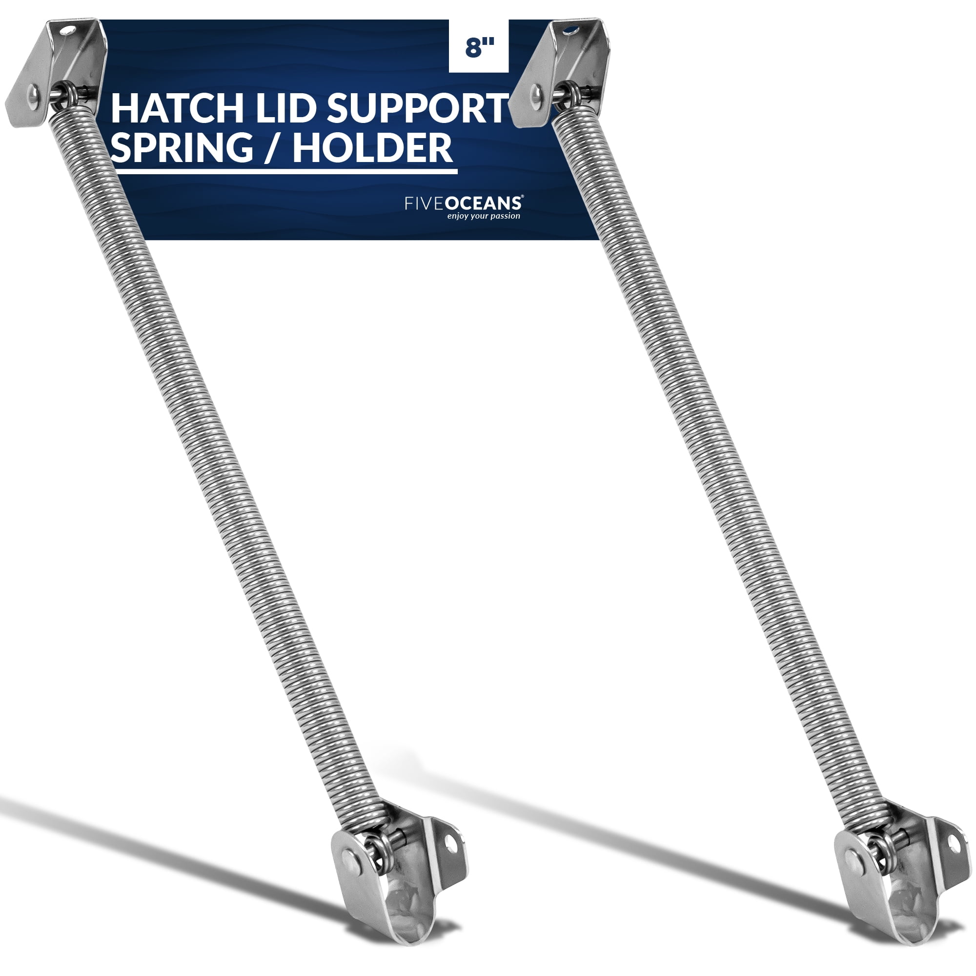 Five Oceans 8-Inch 316 Stainless Steel Hatch Lid Support Spring Holder ...