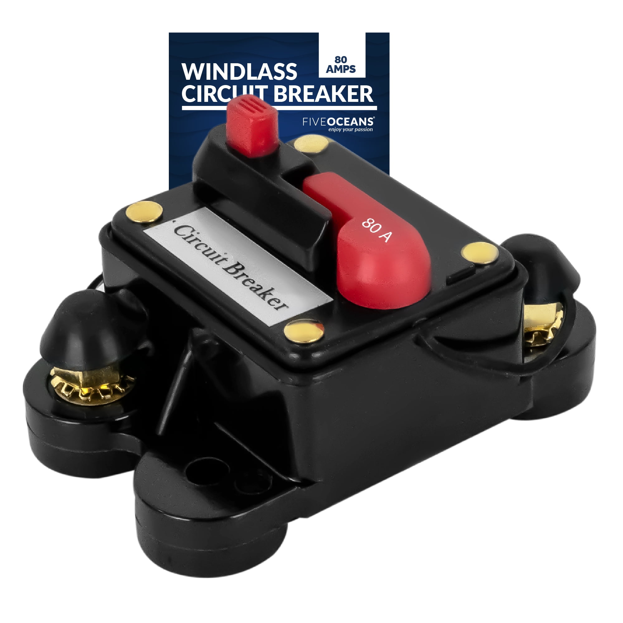 Five Oceans 80 Amp Anchor Windlass Circuit Breaker with Manual Reset ...