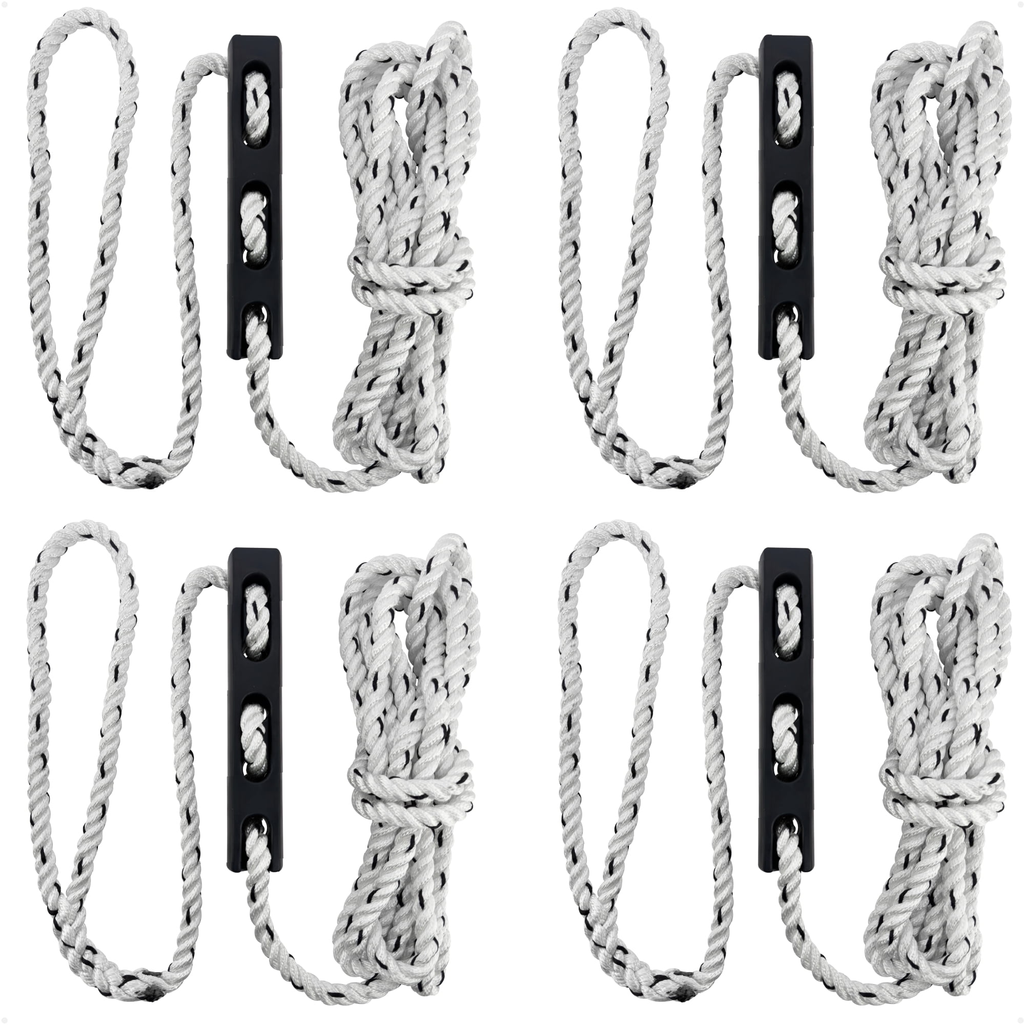 Five Oceans Boat Mooring Kit, 4-Pack 1/2" x 20' 3-Strand Ropes with 12 ...