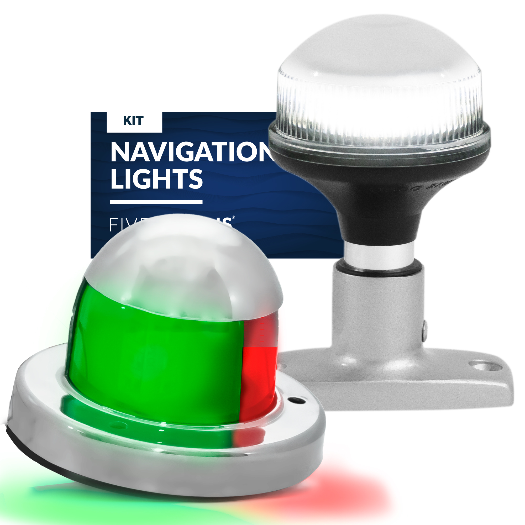 Five Oceans Tri-Color All-Around Anchor Boat Navigation Light, High ...