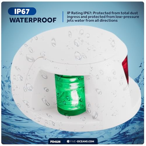 Five Oceans Boat Navigation Lights - LED Bow Light, Navigation Lights ...