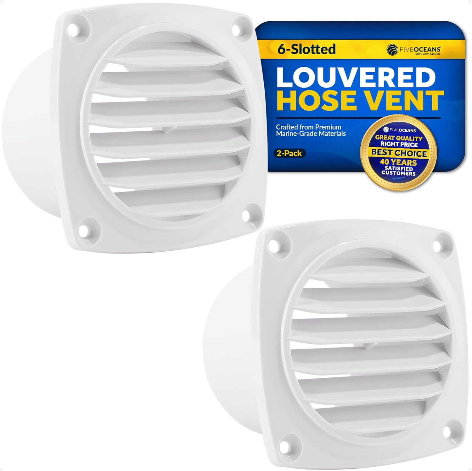 Five Oceans Boat Vent - lotted Louvered Hose Vent, Boat Cover Vent ...