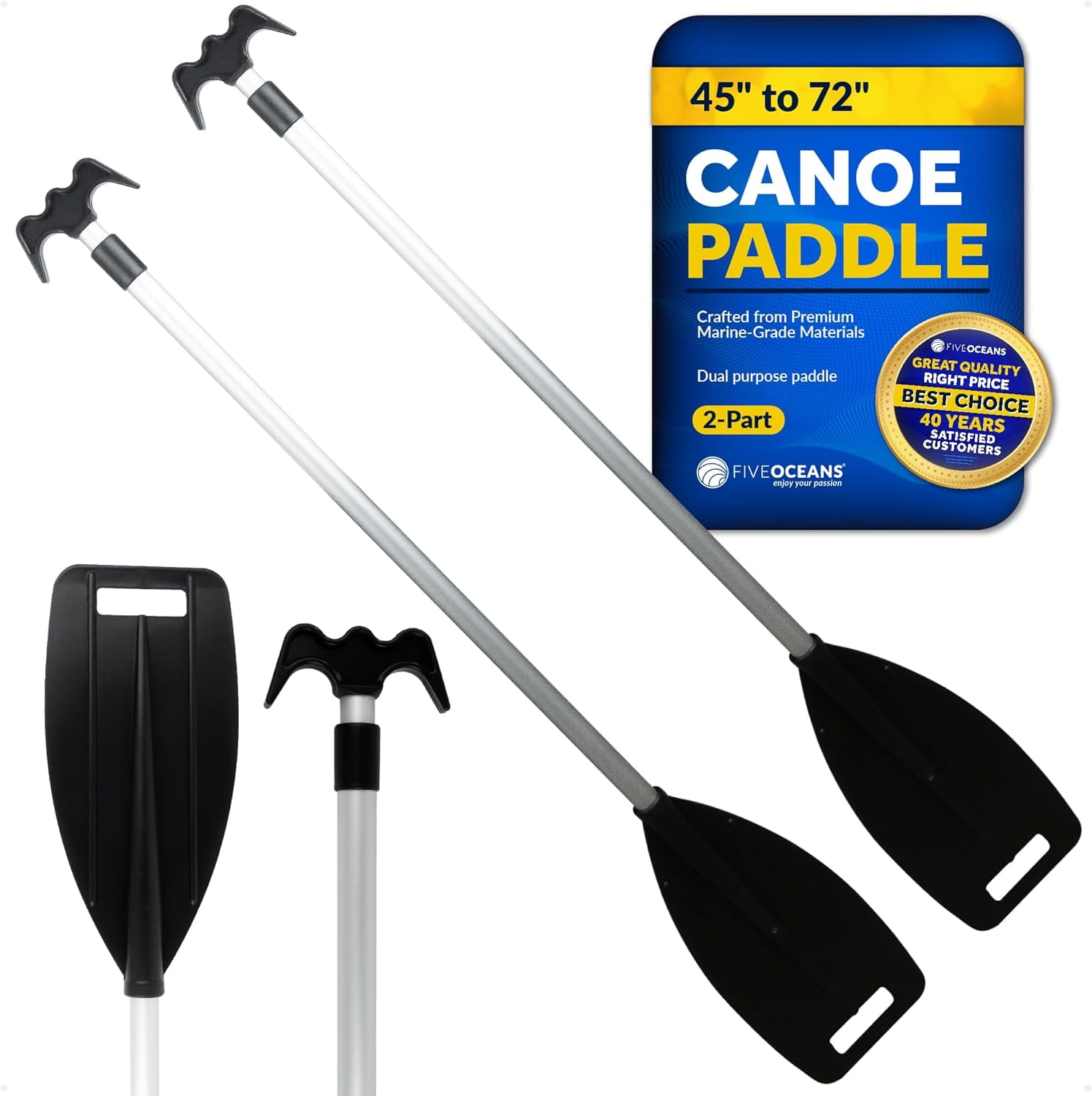 Five Oceans Canoe Paddle, Telescoping Canoe Paddles and Boat Hook ...