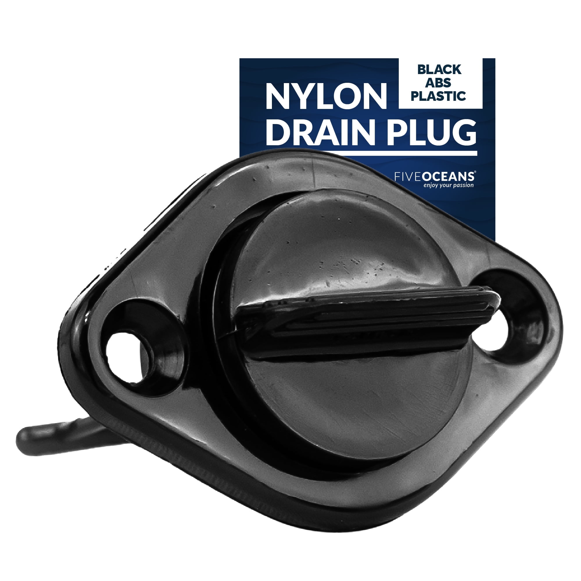 Five Oceans Captive Garboard Drain Plug, For 1-Inch Transom Hole, Oval ...