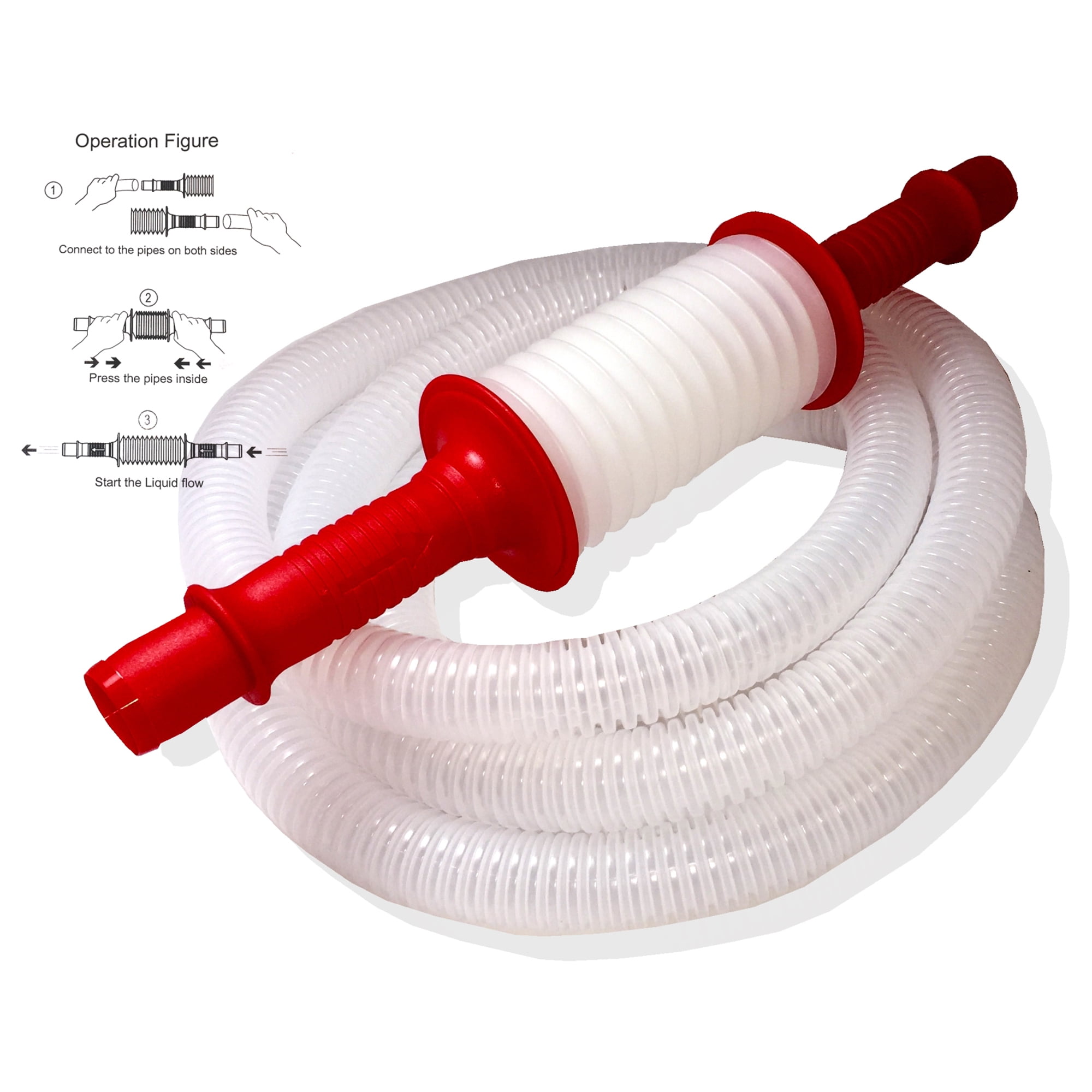 Five Oceans Mini Syphon Fuel Transfer Pump Set, Manual Sucker Pump for ...