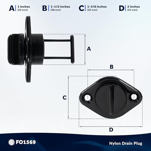 Five Oceans Kayak Drain Plug - Boat Plug - Boat Drain Plug - Captive ...