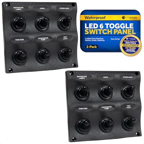 Five Oceans LED Gang Switch Panel - Marine Switch Panel Waterproof ...