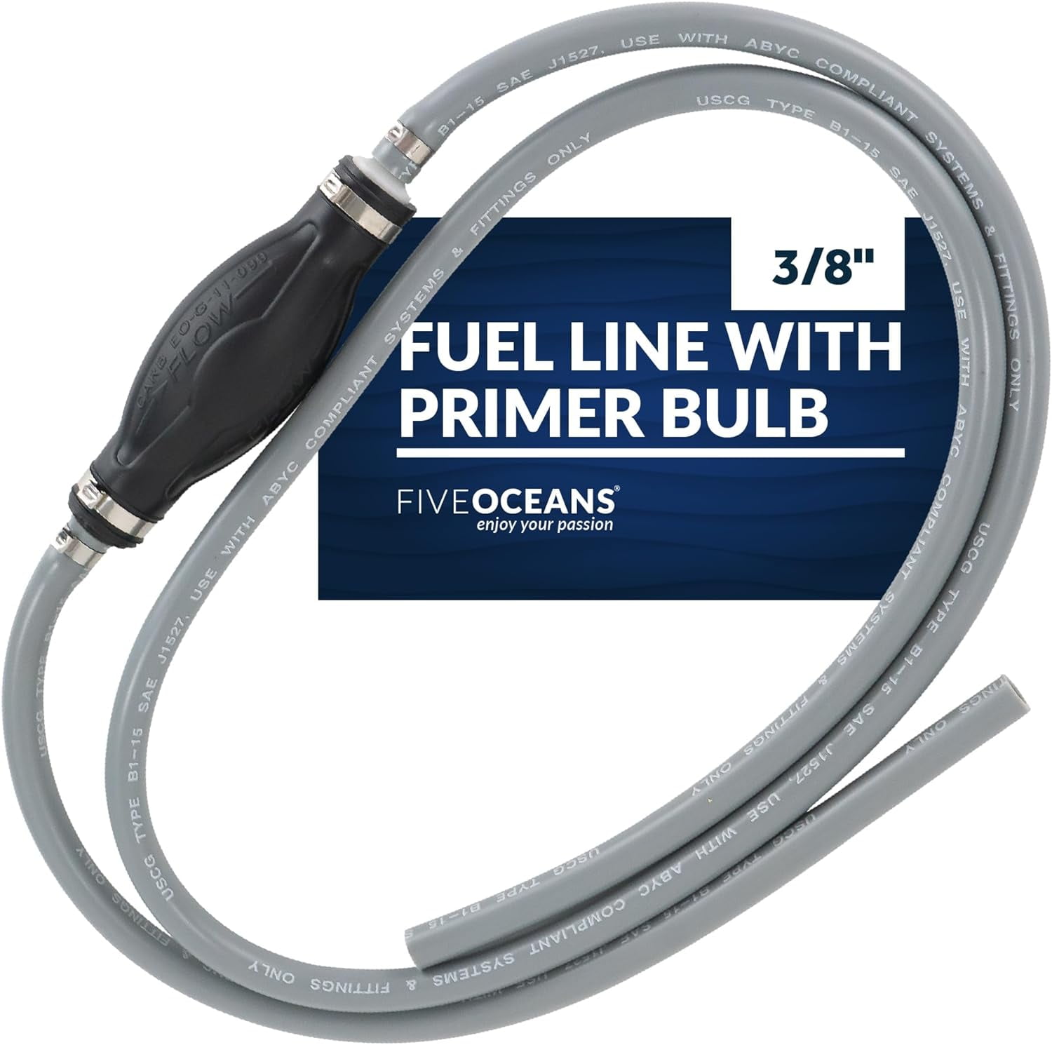 Five Oceans Marine Boat Fuel Line, Universal Outboard Fuel Line with ...