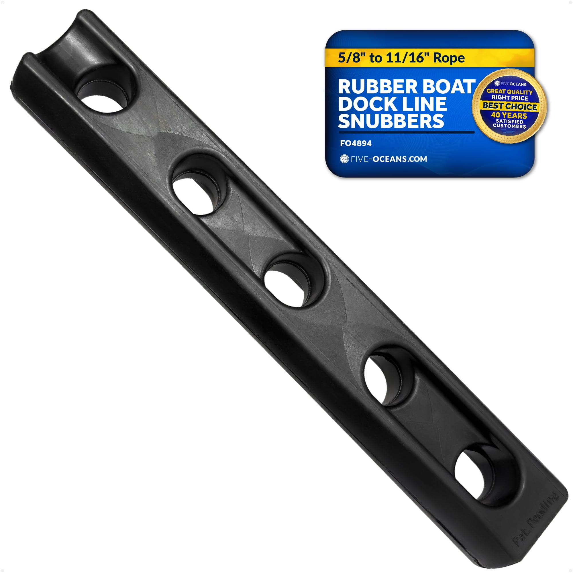 Five Oceans Marine Rubber Boat Dock Line Snubbers, 5/8" to 11/16" Rope ...