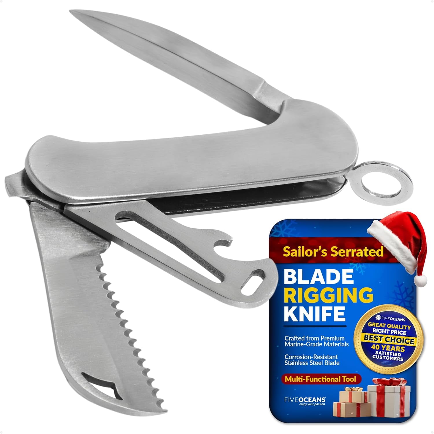 Five Oceans Marlin Spike Rigging Knife - Multipurpose Marlin Spike ...