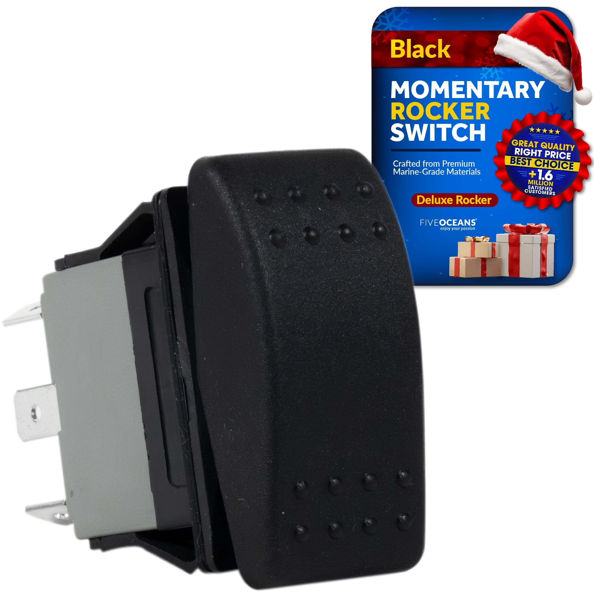 Five Oceans Momentary On-Off-On Rocker Switch FO1528 3 Pins Vehicle ...