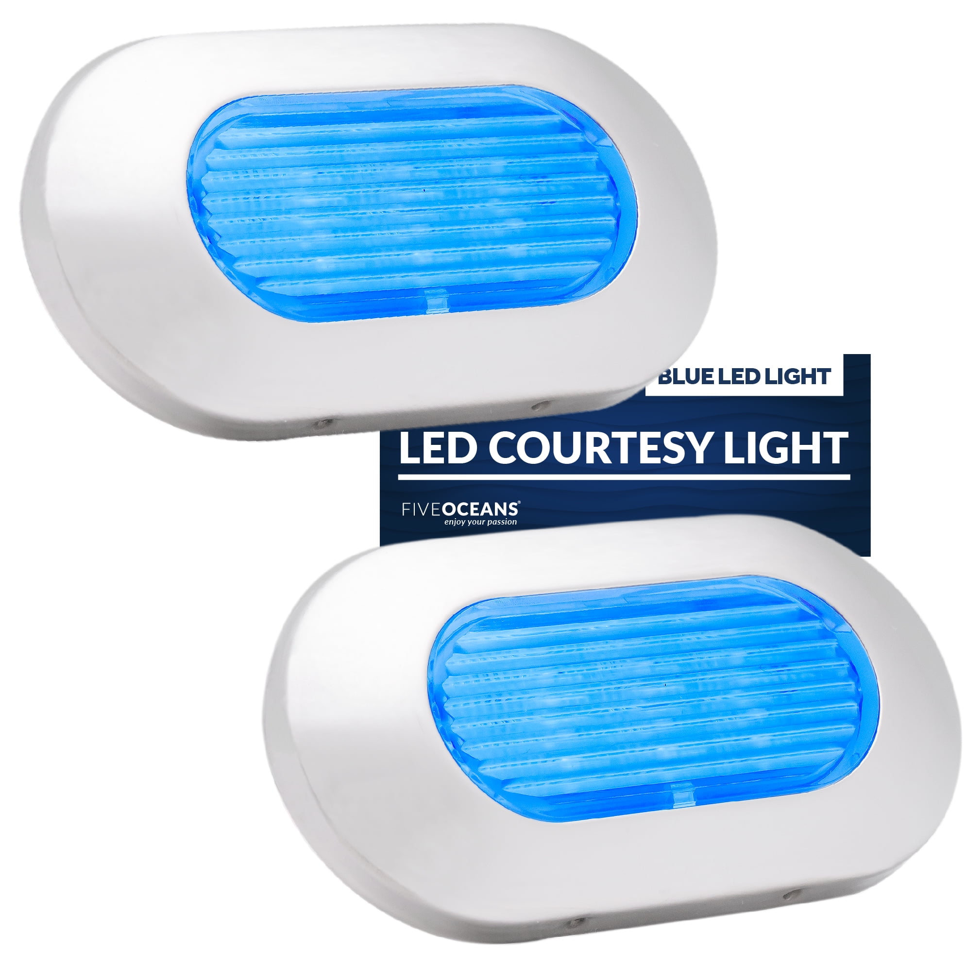 Five Oceans Oblong LED Courtesy Light, Boat Accent Lights, Marine Light ...
