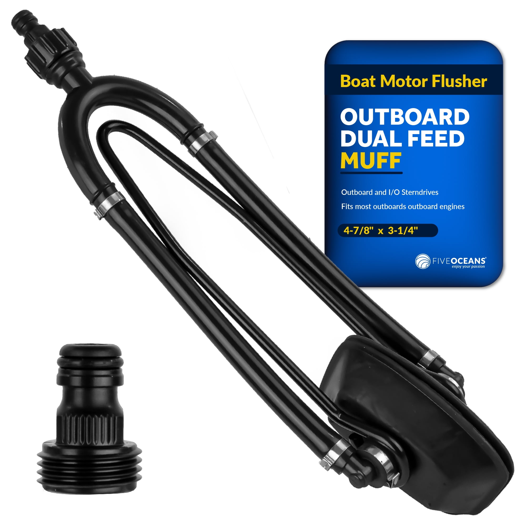 Five Oceans Outboard Motor Muffs, Boat Motor Flusher, UV Resistant PVC ...