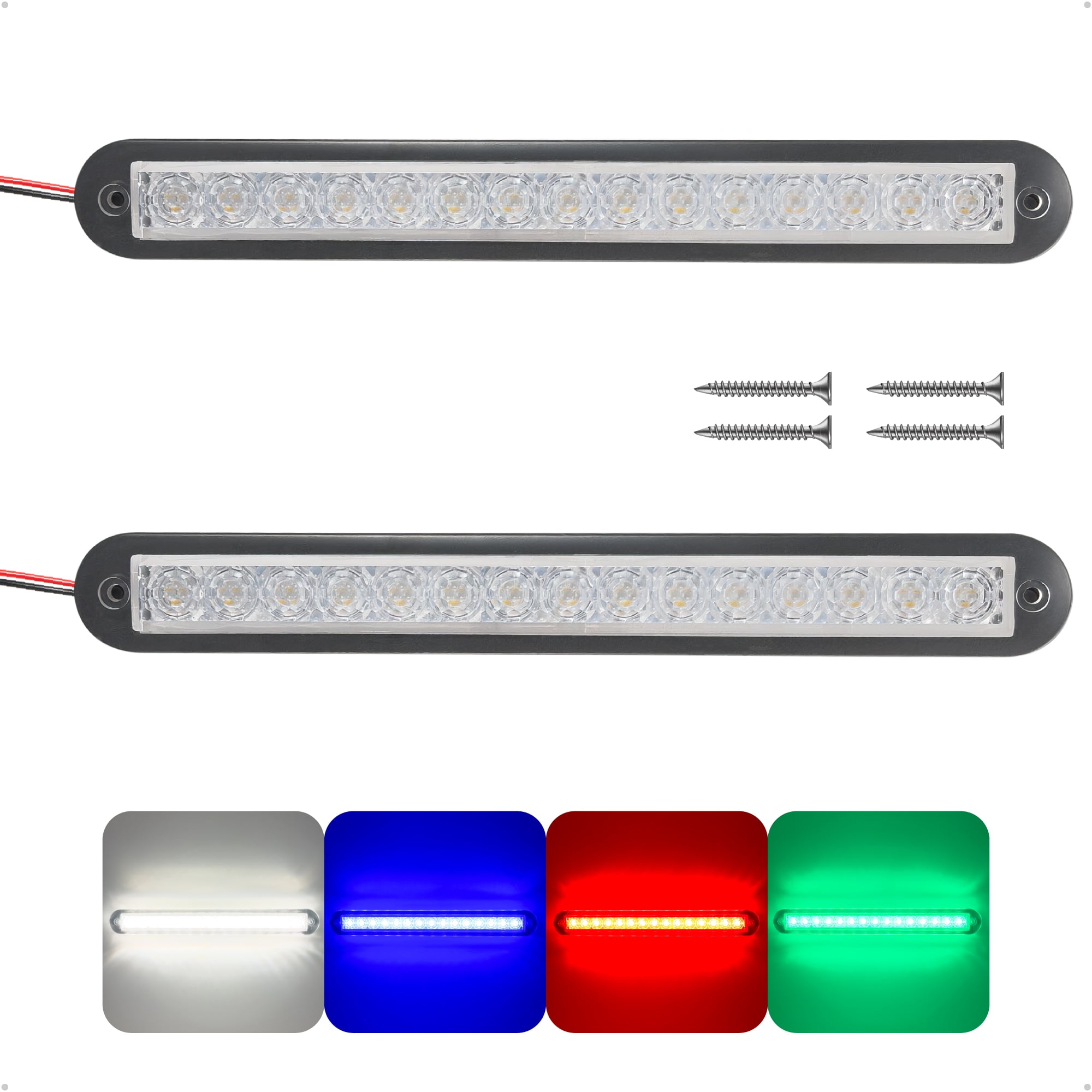 Five Oceans RGBW LED Boat Interior Lights, 8-Inch, 2-Pack, IP67 ...