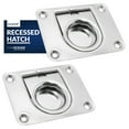Five Oceans Rectangular Recessed Hatch, Boat Spring Loaded Pull Ring 3 ...