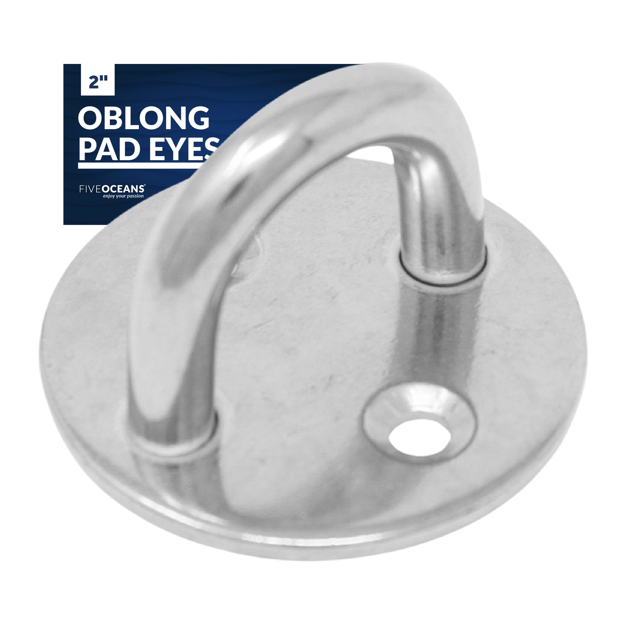 Five Oceans Stainless Steel Oblong Pad Eyes FO2103 - Walmart.com