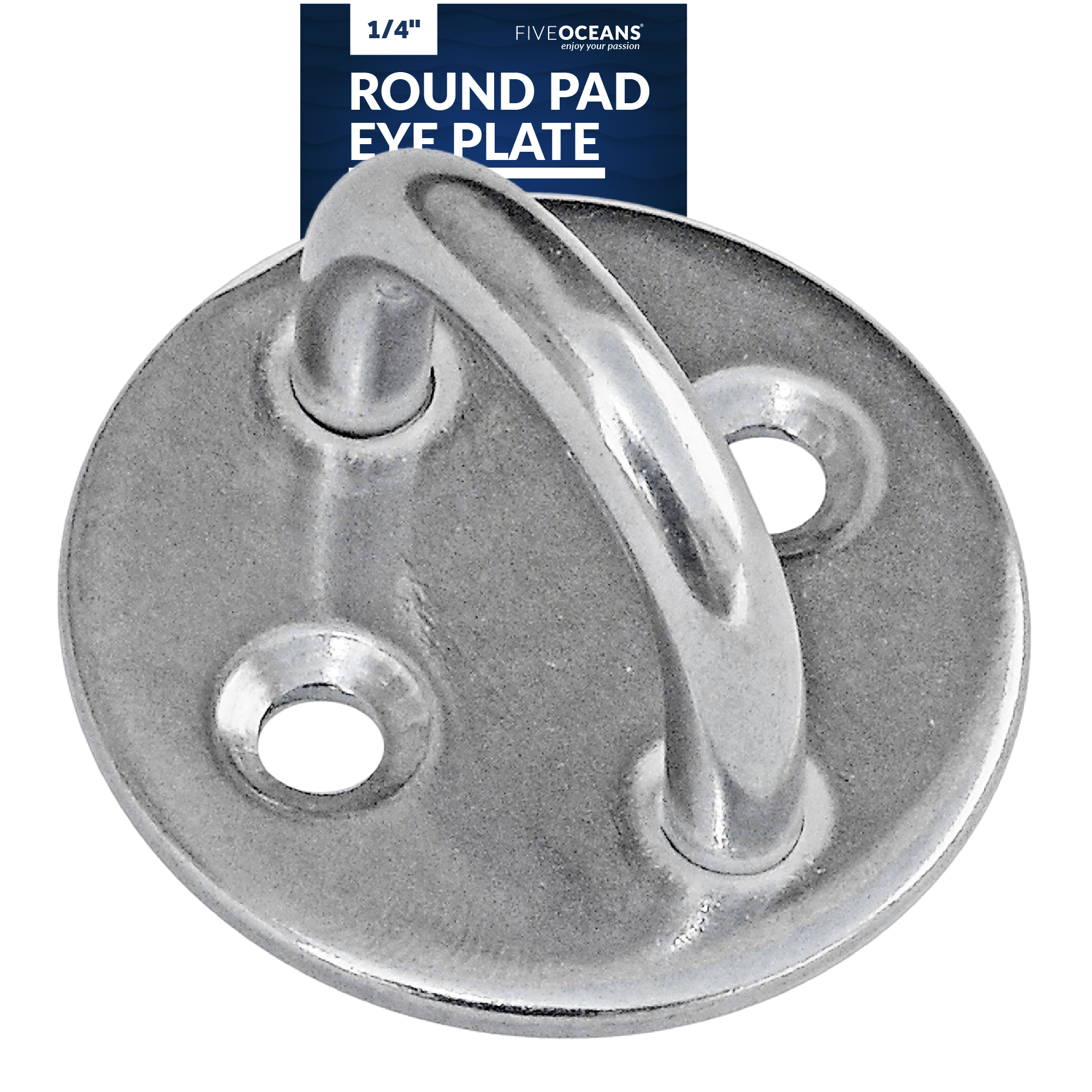 Five Oceans Stainless Steel Round Eye Plate 1/4 inches FO2102 - Walmart.com