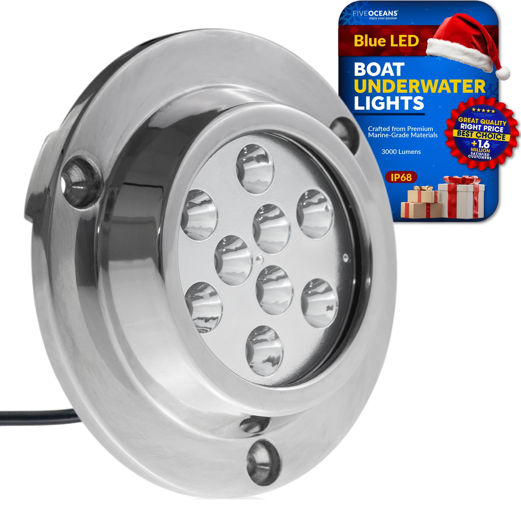 Five Oceans Underwater Boat Lights - Underwater Lights for Boat, Blue ...
