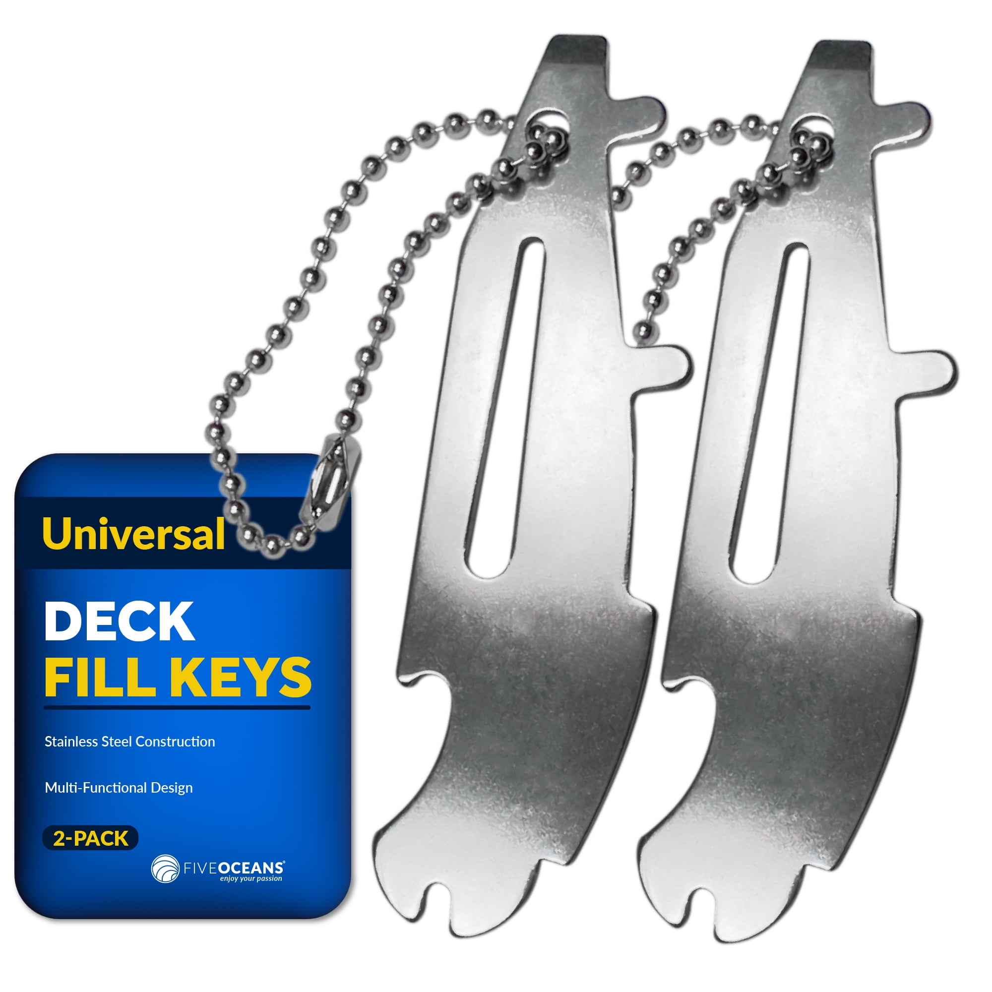 Five Oceans Universal Deck Fill Keys - Boat Gas Cap Key Tool for Gas Fuel Water Waste Diesel ...