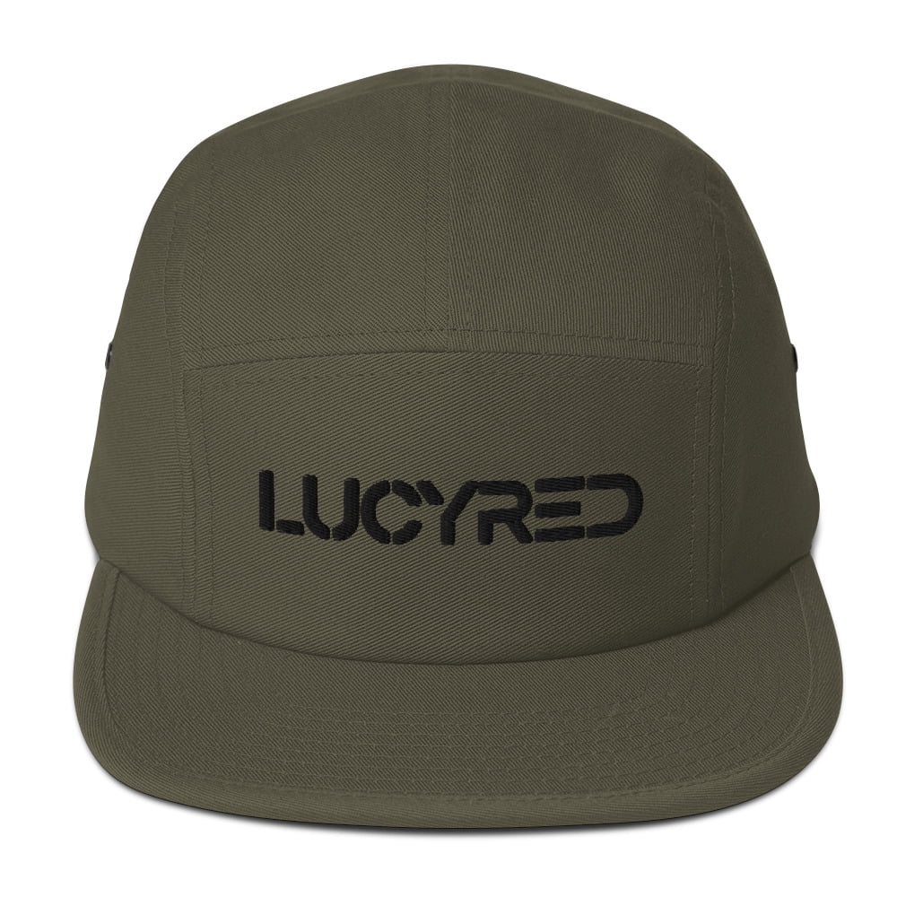 Five Panel Cap 3D Puff Black Logo (Olive) - Walmart.com