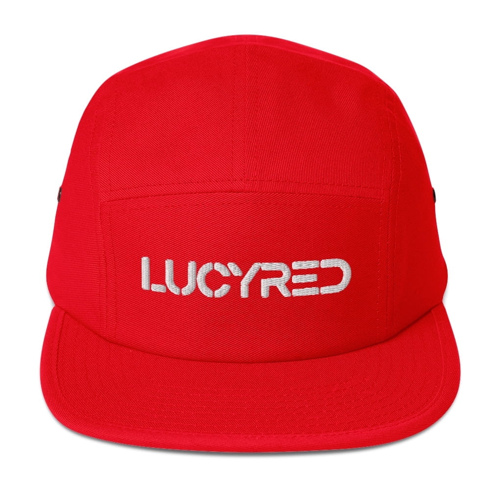 Five Panel Cap 3D Puff (White Logo) (Red) - Walmart.com