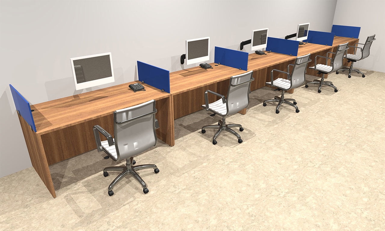 Five Person Blue Divider Office Workstation Desk Set, #OT-SUL-SPB13 ...