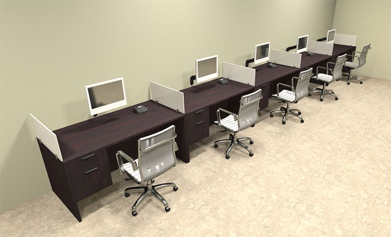 Five Person Divider Modern Office Workstation Desk Set, #OT-SUL-SP35 ...