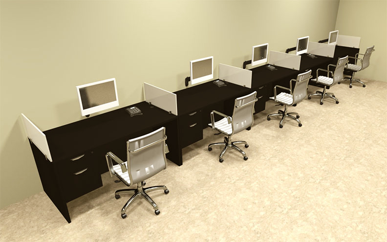 Five Person Divider Modern Office Workstation Desk Set, #OT-SUL-SP36 ...