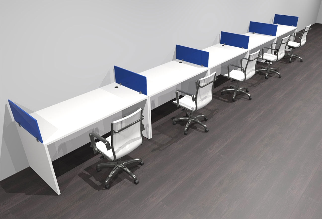 Five Person Modern Accoustic Divider Office Workstation Desk Set, #OF ...