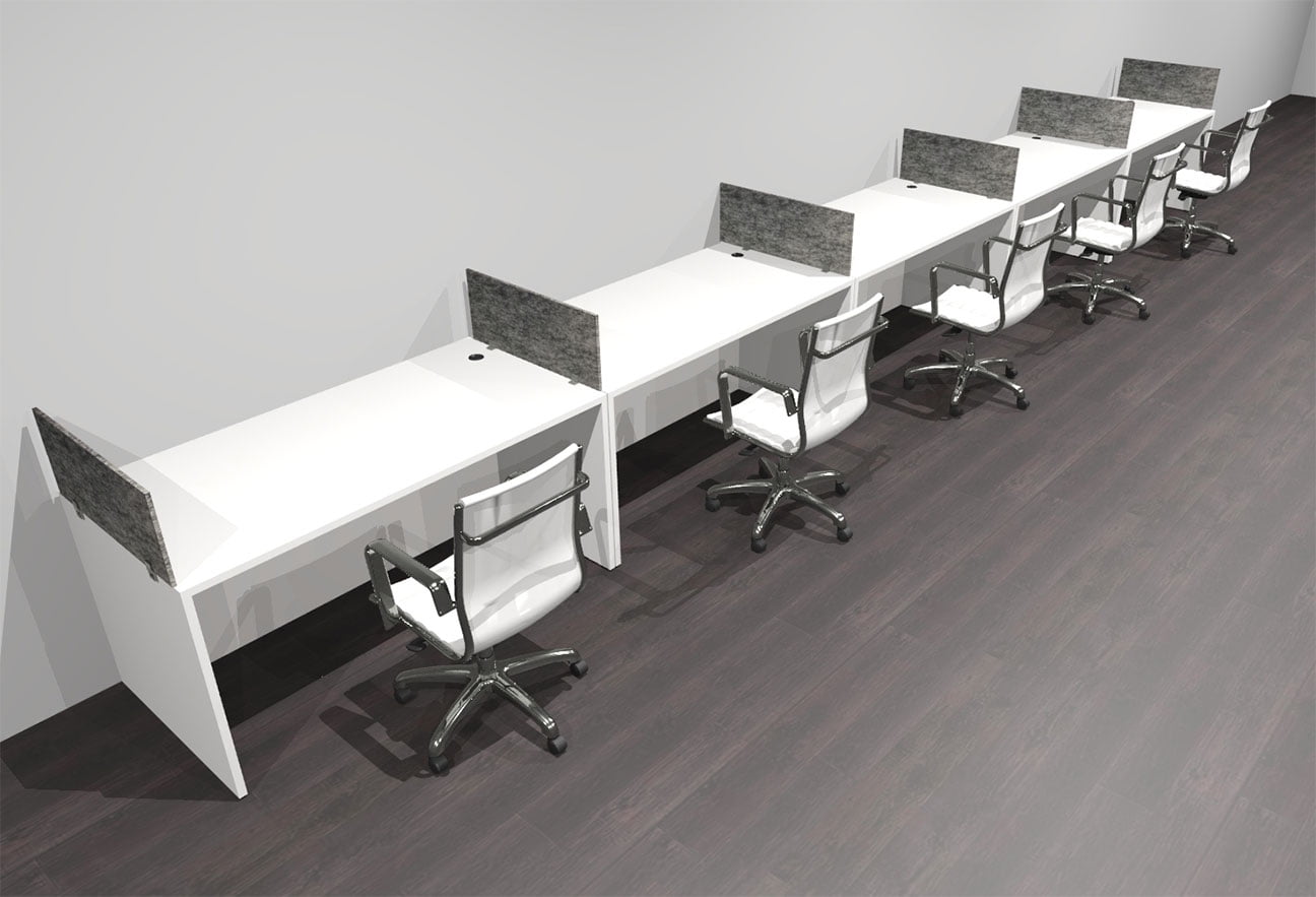 Five Person Modern Accoustic Divider Office Workstation Desk Set, #OF ...
