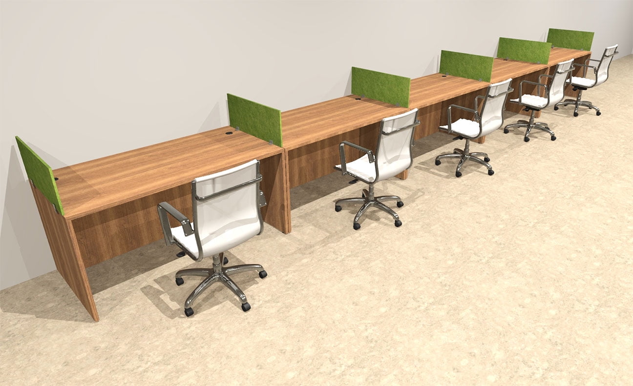 Five Person Modern Accoustic Divider Office Workstation Desk Set, #OT ...
