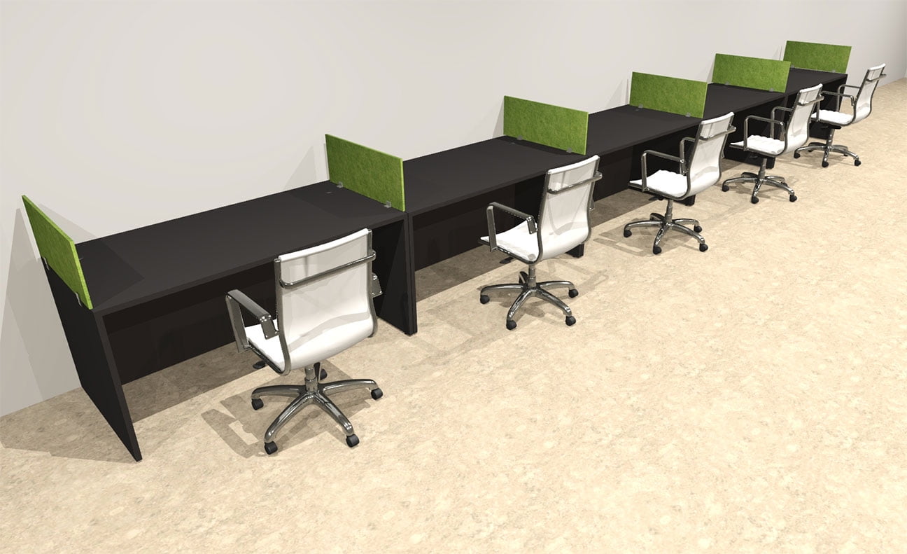 Five Person Modern Accoustic Divider Office Workstation Desk Set, #OT ...