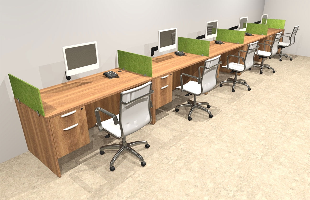 Five Person Modern Accoustic Divider Office Workstation Desk Set, #OT ...